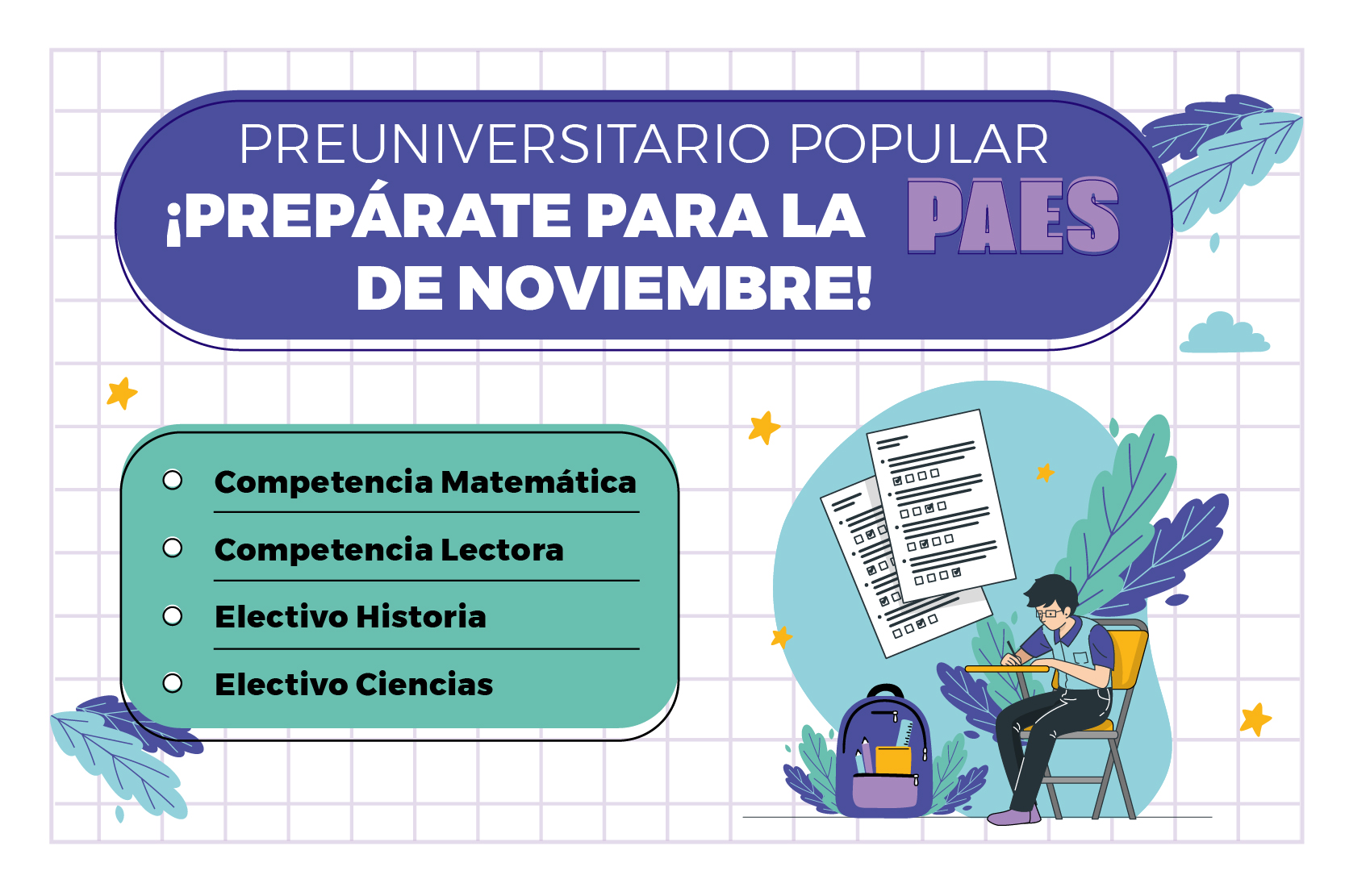 Prepárate para la PAES de noviembre en el Preuniversitario Popular - Municipalidad de Cerro Navia